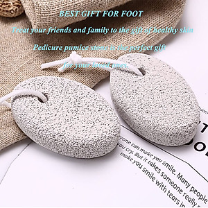 4-Pack Natural Pumice Stone for Feet, Borogo Lava Pedicure Tools Hard Skin Callus Remover for Feet and Hands - Natural Foot File Exfoliation to Remove Dead Skin, Heels, Elbows, Hands