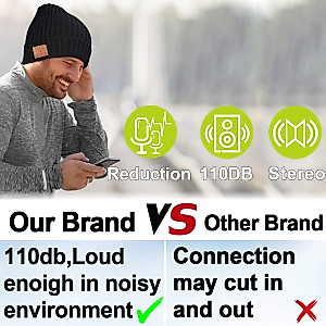 Bluetooth Hat Beanie,Women Mens Novelty Hats Christmas Stocking Stuffers Gifts for Men Teenagers Girls Her Husband Boys Him
