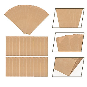 Luxshiny 600pcs Time for Pouches Portable Bag, Bags, Sleeve Disposable Sleeve, Holder Kraft Chopsticks Spoon Pocket Tableware and Restaurant Flatware Pockets Wrapping Wrapped Sleeves Paper