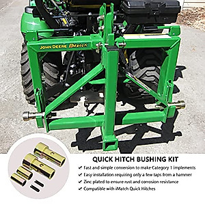 Cat 1 Quick Hitch Bushings Kit - Quick Hitch Adapter Bushing Kit Compatible with iMatch Quick Hitch Category 1，Implement Hitch
