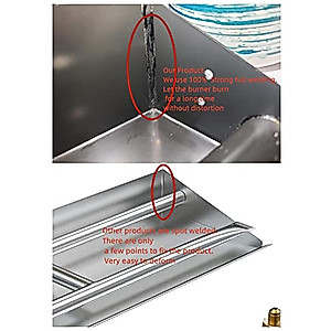 18"-24" Burner Pan for Gas Fireplace Gas Fireplace Burner Gas fire pits Gas Logs Propane Burner (18 Inch Two Pipe)