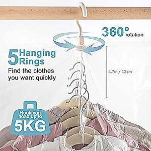 CLEVHOM Vacuum Storage Space Saver Bags Set of 6 (Long Size 342.9 x 177.8 inches), Free Up 80% Space for Closet Organization, No Pumps Needed Vacuum Sealer Bags for Suits, Dresses, Jackets.