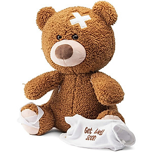 PREXTEX 12-Inch Get Well Soon Plush Bear - Soft Stuffed Teddy Bear - Get Well Soon Gifts for Kids Stuffed Animals - Get Well Soon Stuffed Toy - Get Well Soon Teddy Bear Plush - Get Well Gift