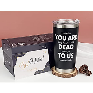 HAMIA Leaving Job Gifts For Coworkers - Farewell , Going Away Gift Coworker New Job, Goodbye, Good Luck Coworkers, Boss, Men, Women. Friends You Are Dead To Us Tumbler, #Tumbler Black