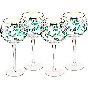 Lenox Holiday 4-Piece Wine Glass Set, 16 fl.oz.