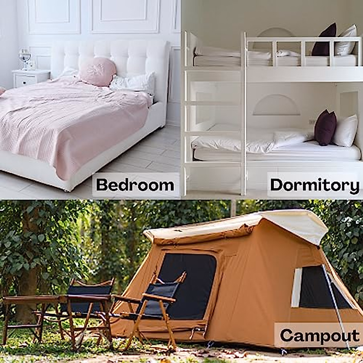 3 Inch Memory Foam Mattress Topper King Size, Cooling Gel Infused Mattress Topper for Pressure Relief & Cooling Sleep, Firm Mattress Topper King Memory Foam Bed Toppers with Bamboo Cover