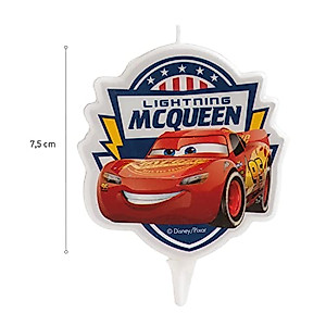 Dekora - Candles Decorative Birthday Candle | 2D Birthday Candles by Rayo McQueen for Children Cake - 7.5 cm