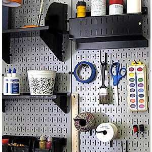 Wall Control Pegboard 32in x 16in Gray Metal Pegboard Tool Board Panel