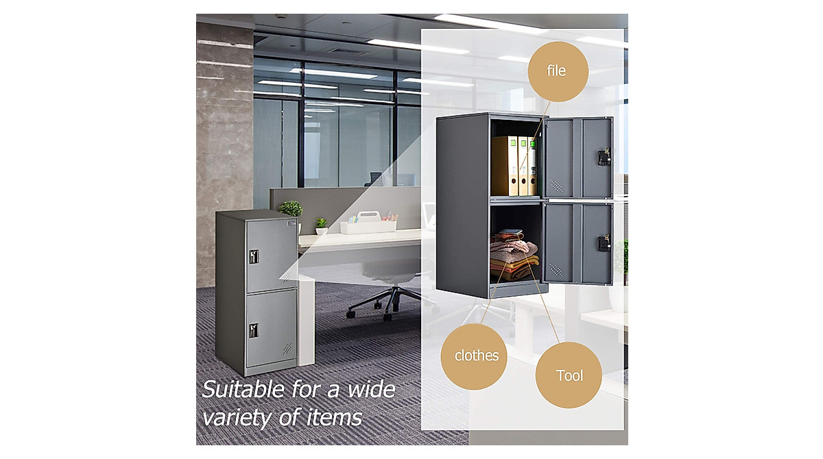 MECOLOR Vertical Locker - Durable Storage for Home & Office