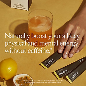 SAKARA Energy Effervescents, 15 Packets - Refined Sugar Free Electrolytes Powder Packets with Vitamin B12 & L Theanine, Flavored Water Packets, Hydration Powder, Energy Drink Electrolyte Powder