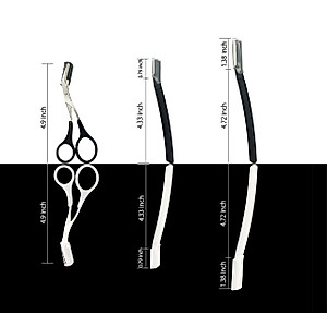 Mocuarto 6-Pieces Eyebrow Trimming Razor, Facial Razor , Remove Unwanted Facial Hair,With Biodegradable Handle And Two Different Replacement Blade