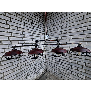 Long kitchen chandelier industrial Pendant lamp for billiard table.Rustic Steampunk Lighting