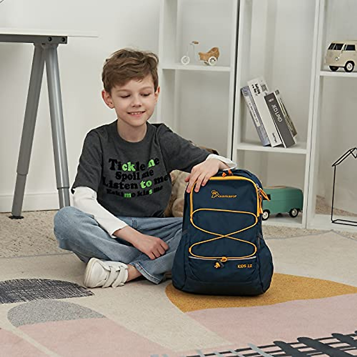 MOUNTAINTOP Kids Backpack for Boys Girls Preschool Water Resistant Lightweight Children Daypack 10L, Purplish Blue