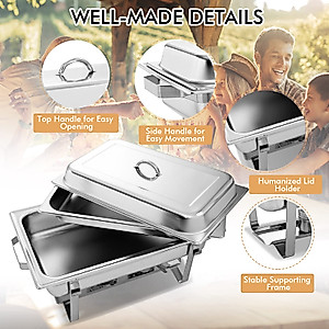 Happygrill 2 Pack Chafing Dish 9 Quart Chafing Dish High Grade Stainless Steel Chafer Dish Set