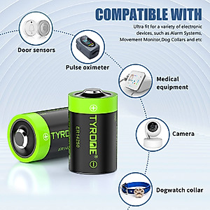 tyrone ER14250 1/2AA 3.6v Lithium Battery LS14250 1200 mAh 1/2aa Batteries Compatible with Dogwatch Dog Collar Meter Sensor/Movement Monitor/Home Security/Alarm System [ Value Packing ][ 16 Pack ]