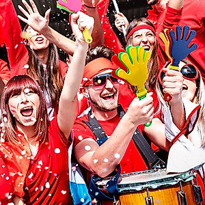 Yunsailing 224 Pcs Party Noise Makers Bulk Include Hand Clapper Noisemaker for Sporting Events Glitter Fringed Blowout Musical Plastic Blower for Kids Adult Birthday Carnival Graduation Decorations