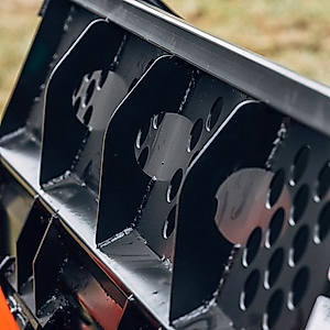 Titan Attachments 84" Bucket Attachment, Tractor & Skid Steer Quick Tach Accessory, High Volume Light Material Bucket, 0.5" Thick Skid Steer & Tractor Bucket Cutting Edge, for Snow & Light Materials