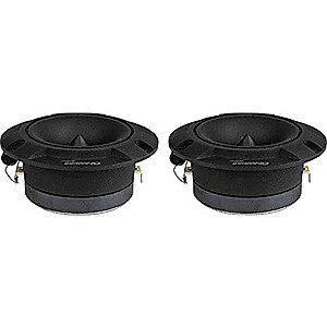 Timpano TPT-ST2 Black 3.75 Inch Super Tweeter, 4 Ohm, 500 Watts Peak, 105 dB Bullet, 1 in Voice Coil, Slim Profile Tweeters for Pro Car Audio (Pair)