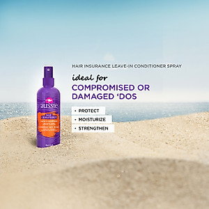 Aussie Hair Insurance Leave-In Conditioner 8 Fl Oz (Pack of 3)