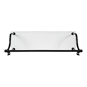 Kate and Laurel Walters Modern 3-Tier Hanging Shelf, 21 x 32, White, Decorating Wall Mounted Storage Shelf for Wall