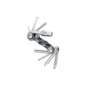 Topeak The Mini 9-Function Bicycle Tool - TT2409 , Black/Silver, L x W x H ﻿﻿﻿﻿6.6 x 3.1 x 2cm / 2.6” x 1.2” x 0.8”