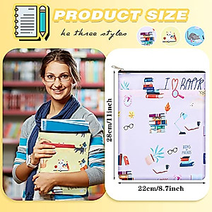 3 Pcs Cat Book Protector Pouch Sleeve Book Covers for Book Lovers Book Protector with Zipper Washable Fabric Book Cover Cute Book Protector Pouch for Paperbacks, Book Lovers, Medium 11 x 8.7 Inch