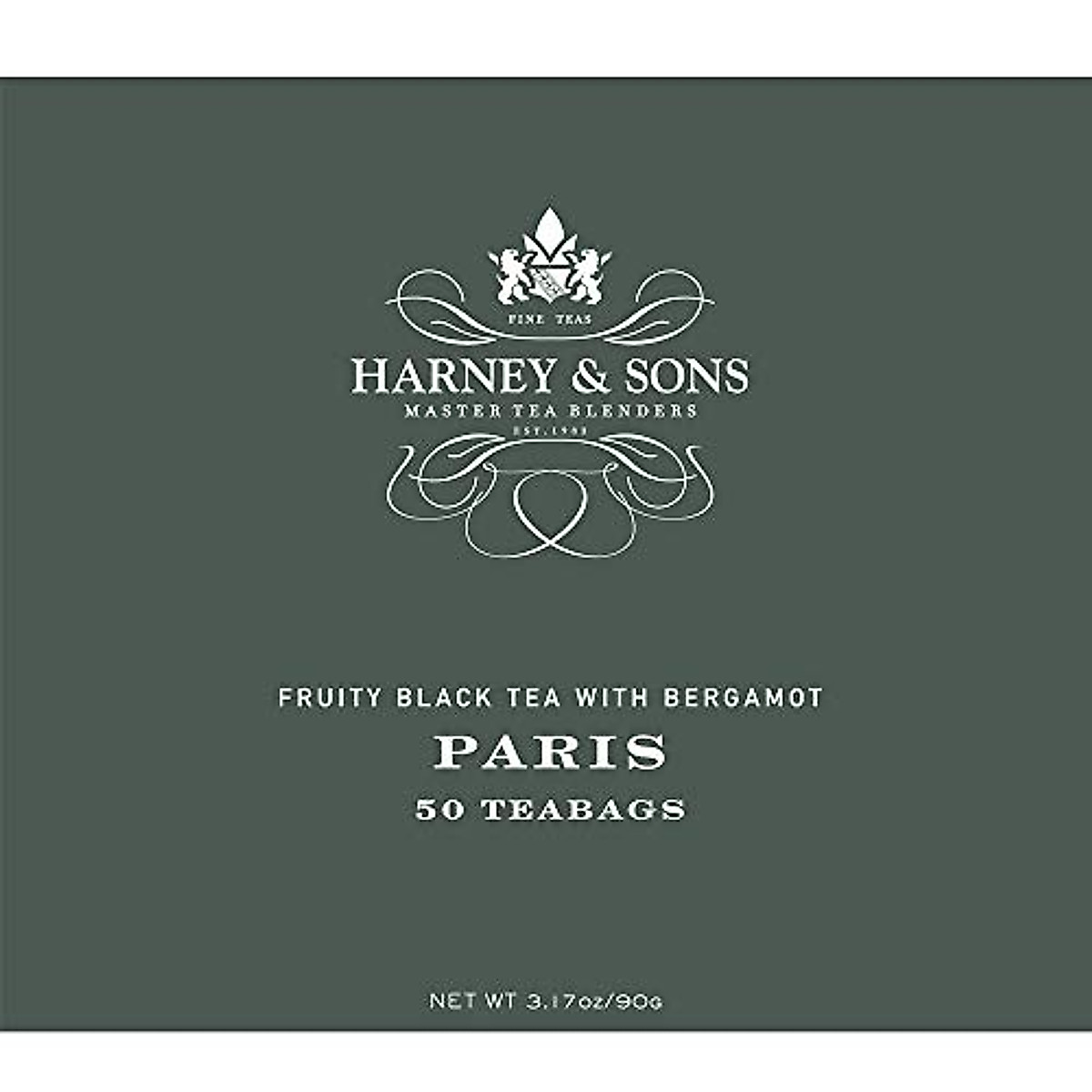 Harney & Sons Paris Tea, Fruity Black tea with Bergamot, 50 teabags