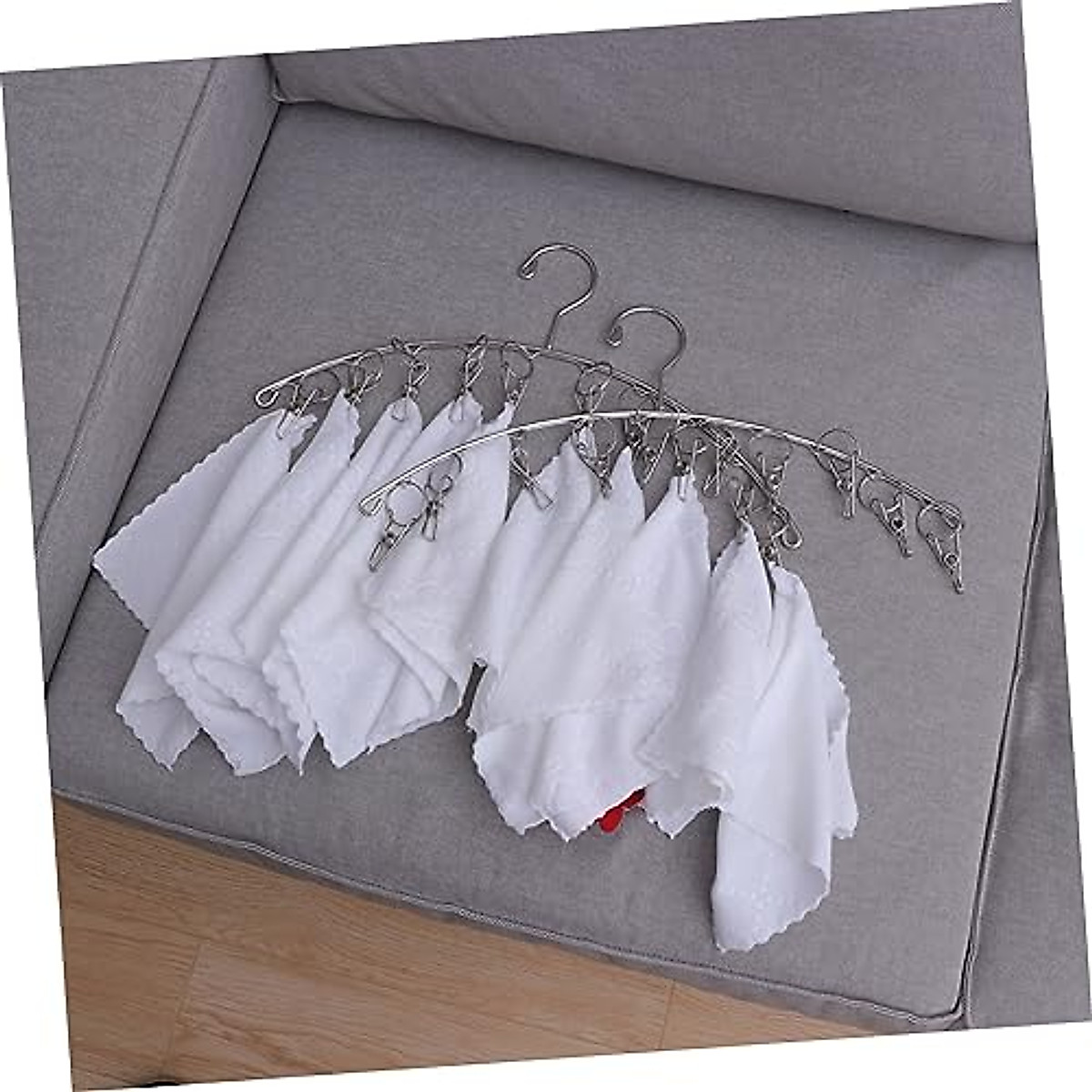 Cabilock 2 Pack Drip Hanger Clothes Clips Laundry Drying Rack Clothes Hanger Laundry Hanger Socks Rack Coat Hanger Clothespin arc