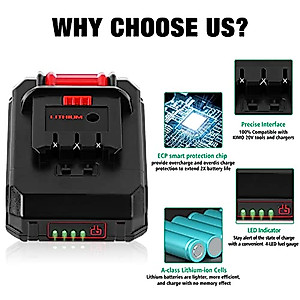 DSANKE 20V 3.0Ah Lithium-Ion Battery Replace for KIMO 20V Battery,Compatible with KIMO 20V Drill Driver, Leaf Blower, Angle Grinder, Reciprocating Saw, Oscillating Tool, Brad Nailer,Fast Charge