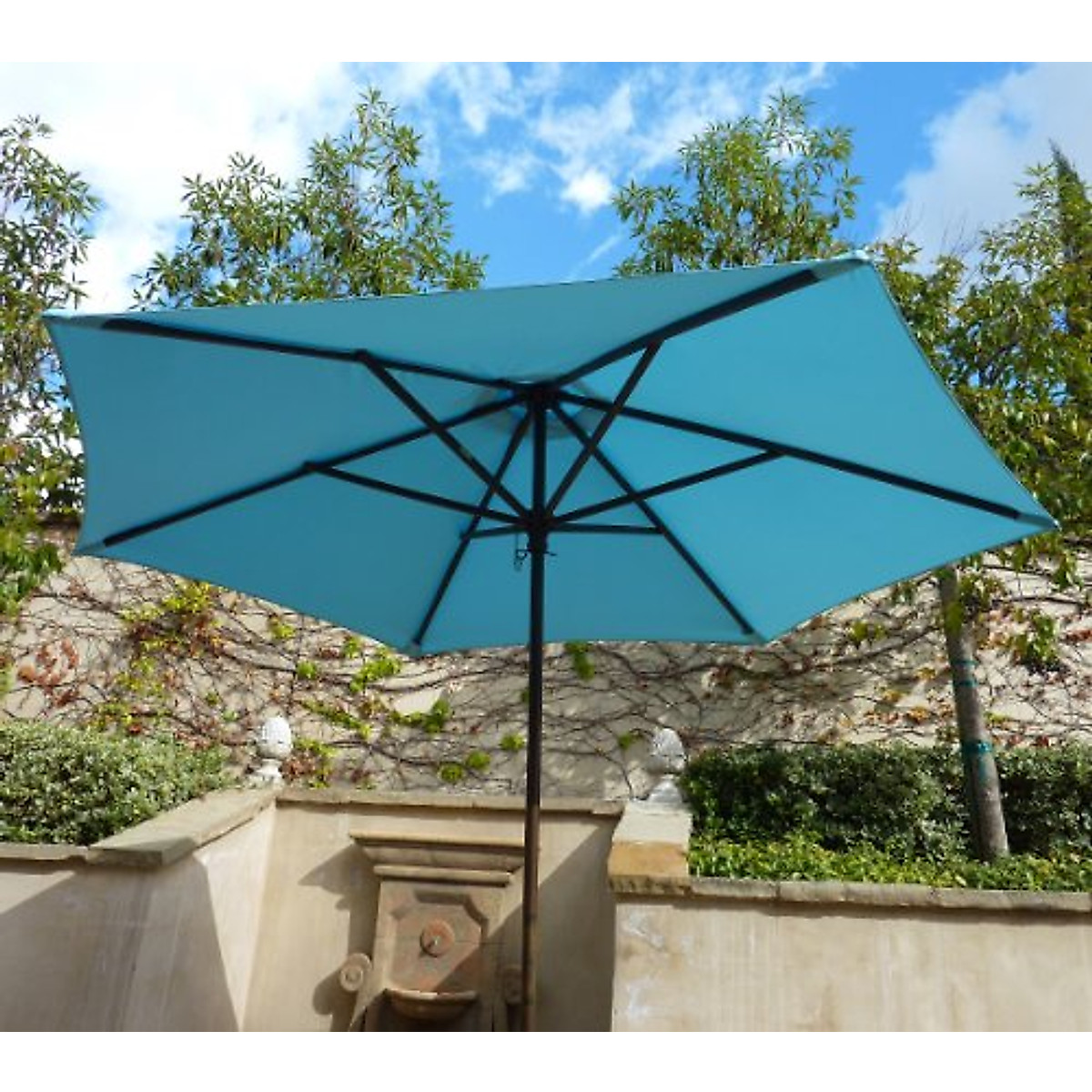 Formosa Covers 9ft Umbrella Replacement Canopy 6 Ribs in Light Blue (Canopy Only)