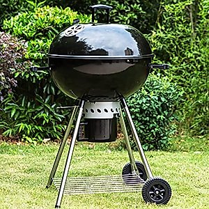 Sophia & William 22-inch Kettle Charcoal Grill with Thicken Chromeplated Grate, High-capacity Ash Catcher for Outdoor Picnic BBQ Patio Camping, Black