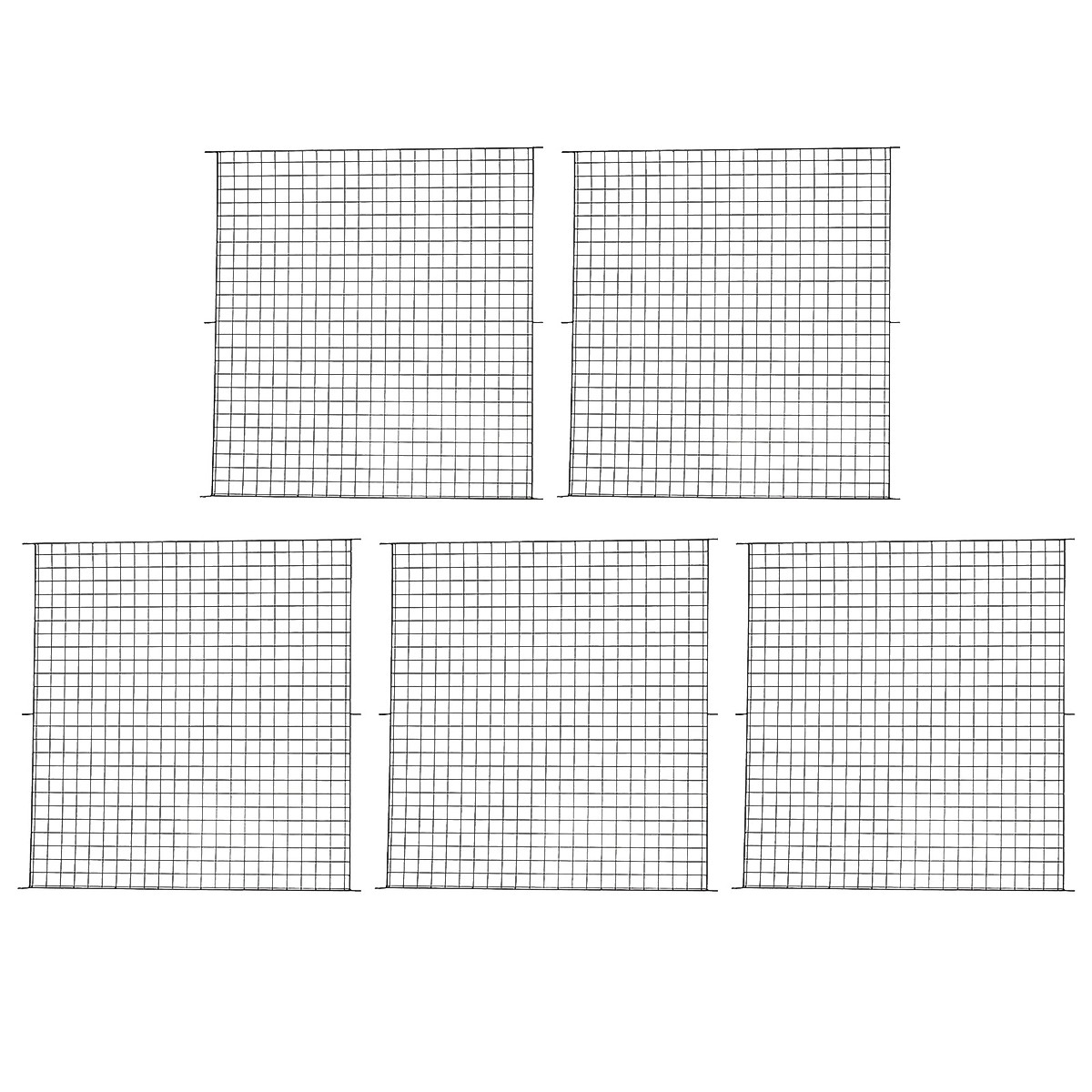 JINHZIXIU 15ft x 39in Metal Garden Fence Pannels Outdoor Landscape Patio Yard Fencing Border Heavy Duty Animal Barrier No Dig Metal Garden Fence and Gate Bundle 4 Panels&1 Gate