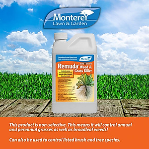 Monterey Remuda Broad Spectrum Non-Selective Post-emergent Herbicide Concentrate for Vegetation Management and Ornamental Weed Control, 32oz