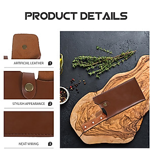 Leather Knife Kitchen Knife Waistband Leather Protector Meat Cleaver Leather Cutter Case Knives Guards Cutter Storage Covers Kitchen Props Belt
