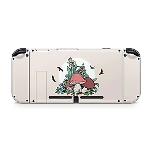 Tacky design Mushroom Skin Compatible with Nintendo Switch Skins Decal, Kawaii Vinyl 3m Compatible with Nintendo Switch Stickers Full wrap Cover