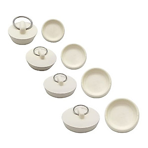Gadgetime USA 4 Pieces Bath Tub Stopper - Four Sizes - Drain Plugs - for Kitchen, Bathroom, Bathtub, Sink, & Laundry