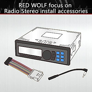 RED WOLF Car Radio Wire Harness Stereo Female +Male Plug Kit Connector Compatible with GM GMC Chevy Silverado Buick Cadillac Pontiac 2002-2007 Model