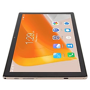 Gaeirt 10.1 Inch FHD Tablet, 4G Calling 100‑240V Octa Core CPU 8GB RAM 256GB ROM 2 in 1 Tablet 5G WiFi for Android 12 for Work (US Plug)