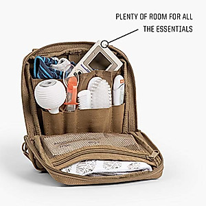 TBG - Utility Pouch for Tactical Diaper Bag 8.5in x 8.25in - MOLLE EDC Pocket (Black)