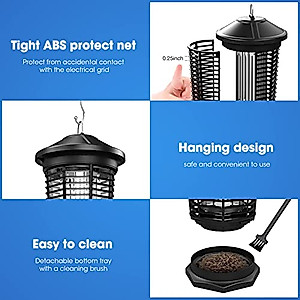 TELARD 20W Electronic Bug Zapper for Indoors Outdoor, Effective 4200V Electric Mosquito Zappers, Insect Fly Trap 2150 Sq. Ft Coverage Mosquito Killer for Home, Backyard, Garden, Patio