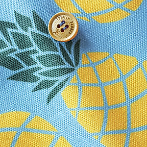 Totally Bamboo Take Along Reusable Bamboo Utensil Set with Straw, Dishwasher Safe, Pineapple Design