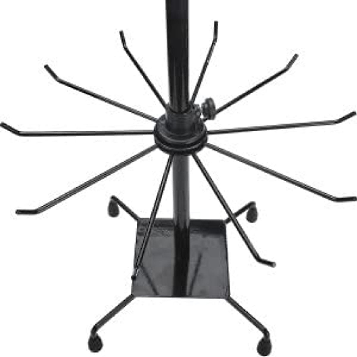 NMFIN 3Tier Rotating Jewelry Display Rack,Metal Earring Display Stands Jewelry Organizer Rack Tower Bracelet Holder for Necklace Ring Keychain,Black