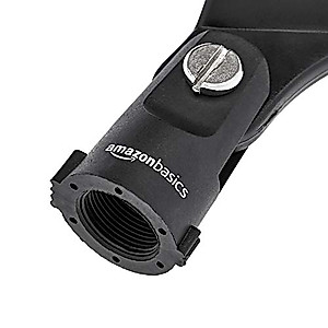 Amazon Basics Microphone Clip, Large Barrel Style, Single, Black