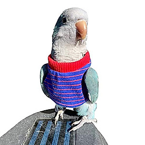 HEZHUO Bird Clothes， Parrot Bird Supplies, Light Flying Clothes, Warm and Comfortable, Tiger Skin, Green Cheek Parrot, Little Sun Parrot, Monk Parrot, Starling, mynah, Senegal Parrot, Mini Macaw (L)