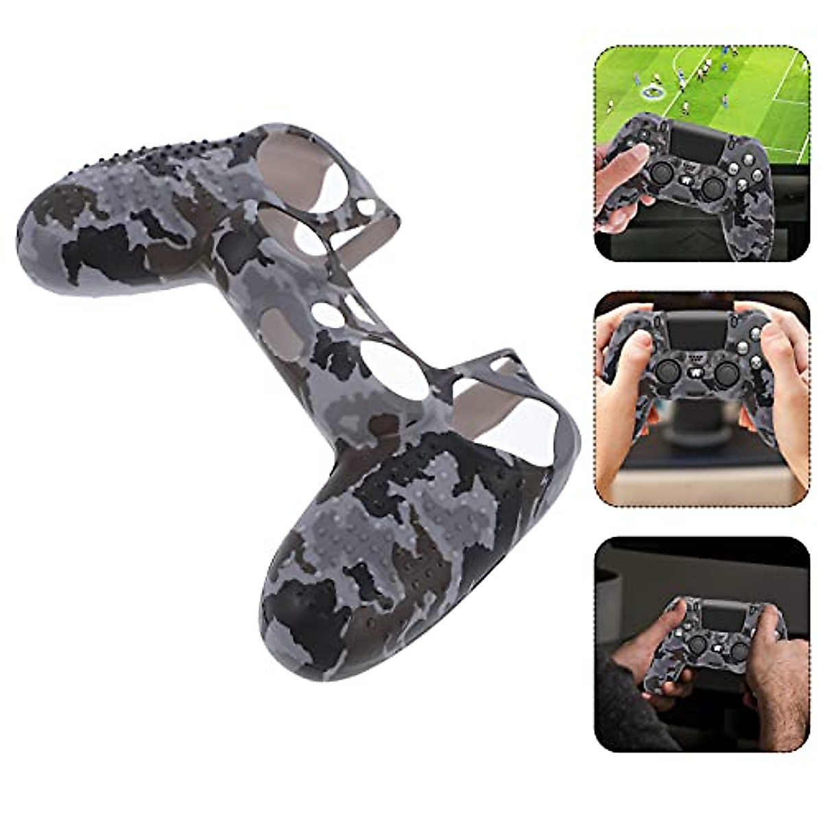 OSALADI Gamepad Anti- Slip Sleeve Silicone Cover Case for Game Console Handle Compatible for PS4 Slim pro