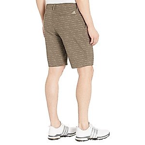 adidas Men's Textured 9 Inch Golf Shorts, Olive Strata, 36
