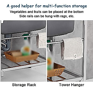 Commercial Utility Sink 304 Stainless Steel Free Standing Camping Sink with Faucet Storage Shelve,Outdoor Kitchen Washing Station for Garage Farmhouse