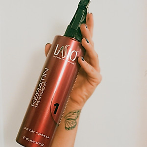 Lasio Keratin One Day Formula with Amber Extract - 15.87 Fl. Oz. - Universal Keratin Treatment for Frizz Elimination and Curl Reduction - Lightweight Conditioner for Stronger, Healthier Hair