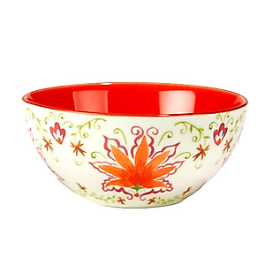 Certified International Francesca All Purpose 12 oz. Bowls, Set of 6 Assorted Designs, Multicolored
