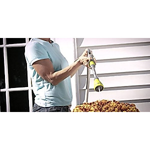 The Relaxed Gardener Watering Wand - 15" Garden Hose Nozzle Sprayer 8 Adjustable Spray Patterns and Thumb Control Shut Off Valve